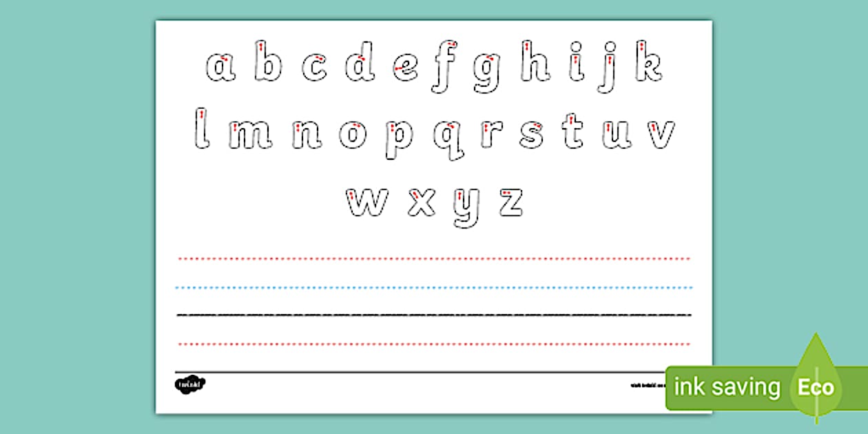 Line Guide with Letters (Landscape) (teacher made) - Twinkl