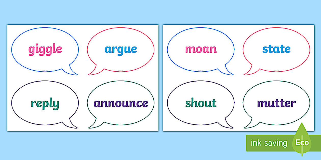 Saying Verbs | Primary Resource | Display Poster | Twinkl