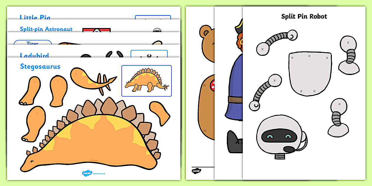 Split Pin Puppets (teacher made) - Twinkl