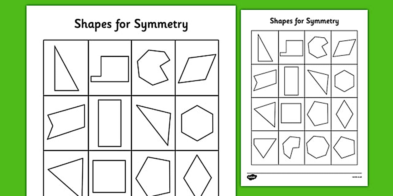 Shapes for Symmetry- symmetry, shapes, mirror, lines, copy