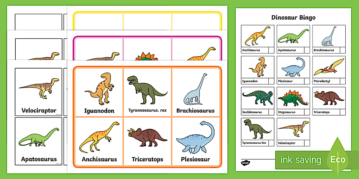 Dinosaur Bingo - Dinosaur-Themed Interactive Game - Twinkl