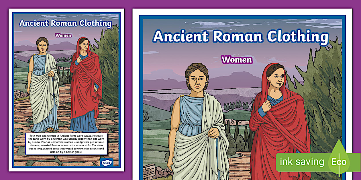 Female Ancient Roman Clothing Display Poster (teacher made)