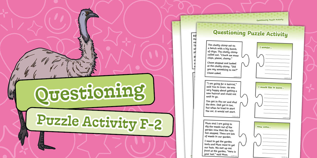 Questioning Puzzle Activity Matching Cards