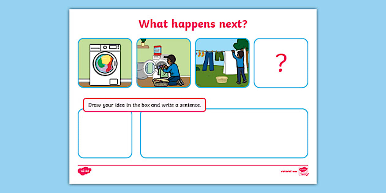 What Happens Next? Fill in the Blank Worksheet for 'Hanging Out the ...