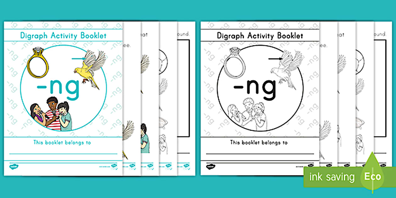 -ng Digraph Activity Booklet for 1st-2nd Grade - Twinkl