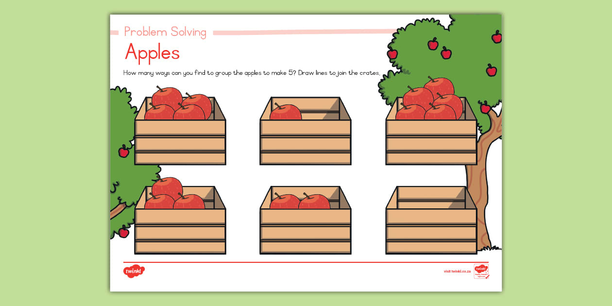 Grade R Problem Solving - Apples (teacher made) - Twinkl