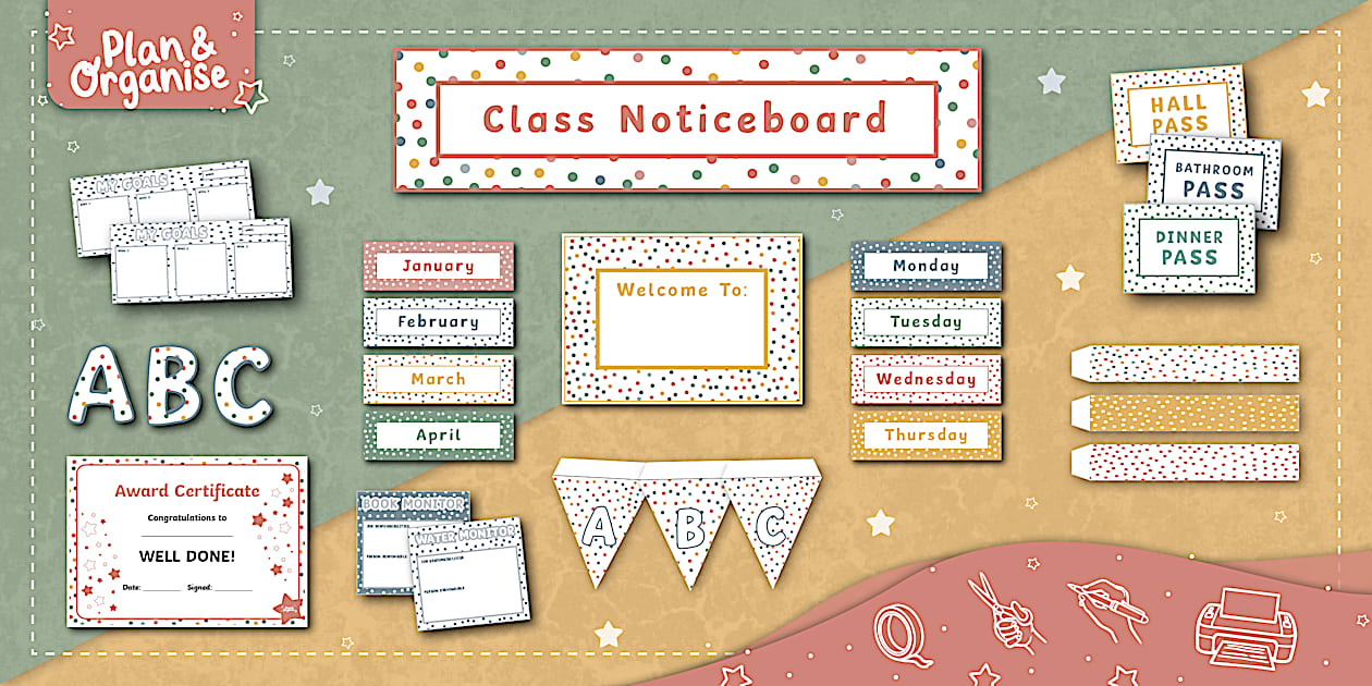 Spotty Boho | Classroom Display Pack (teacher made) - Twinkl