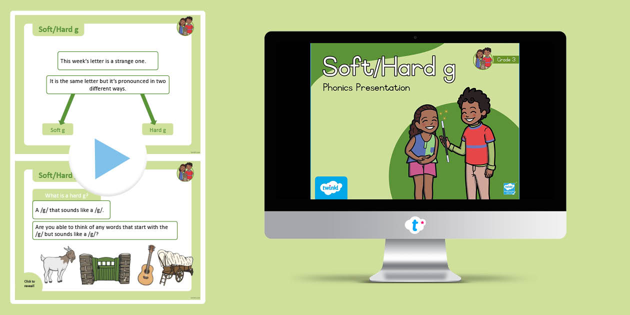Grade 3 Phonics: Soft and Hard g PowerPoint Presentation