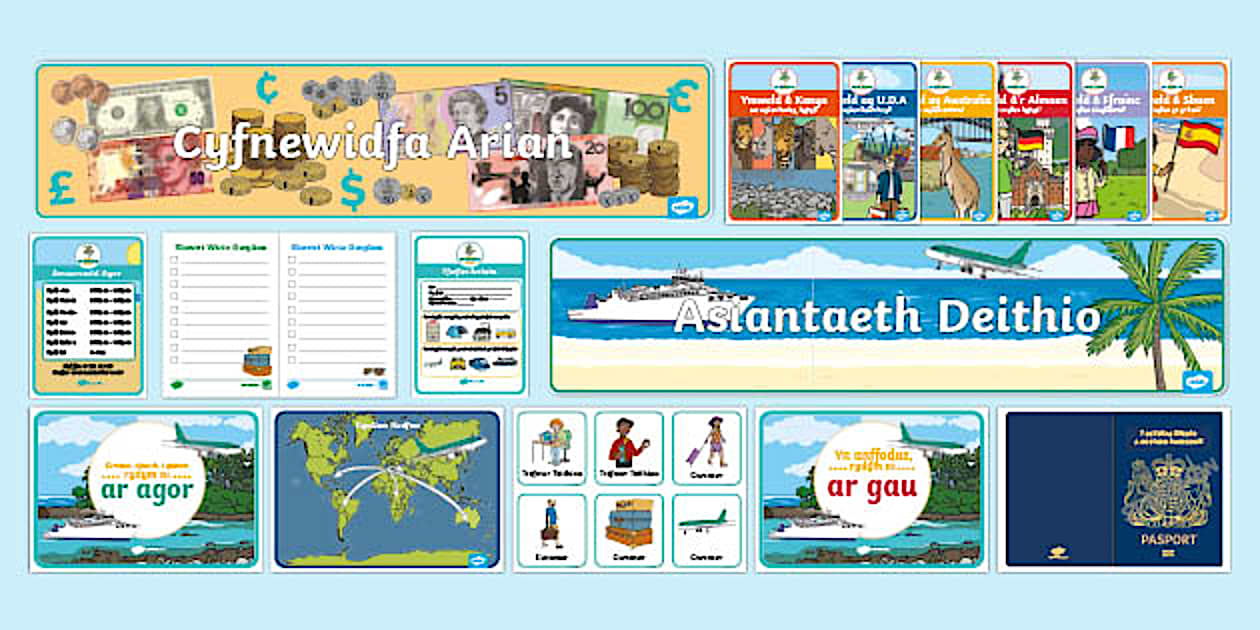 Welsh Language Travel Agents Role Play Pack