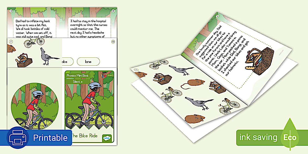 Grade 3 Phonics Mini Book silent e (teacher made) - Twinkl