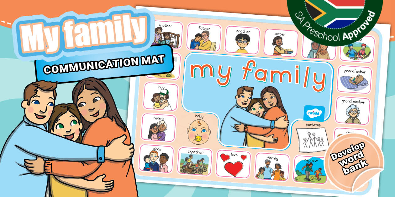 Preschool: My Family: Communication Mat