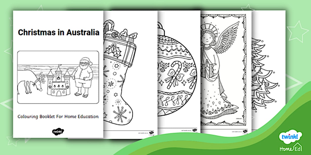 Home Education Australian Christmas Colouring Booklet