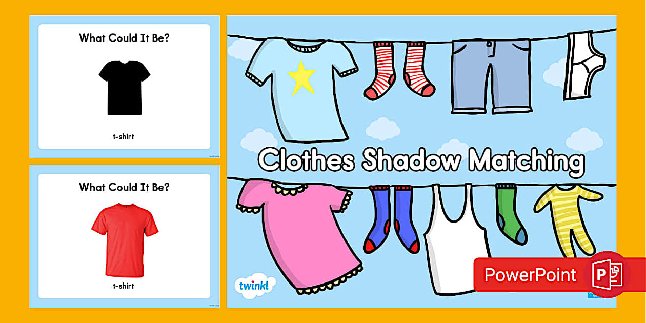 Clothes Shadow Matching PowerPoint (teacher made) - Twinkl
