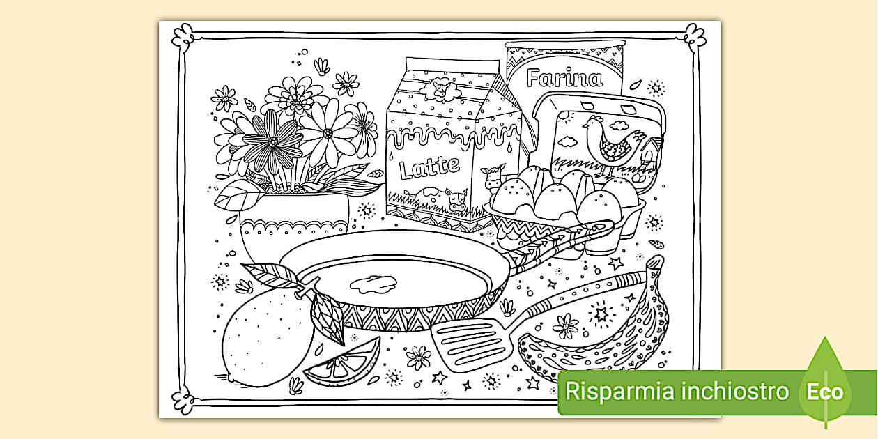 Disegno da colorare: Giornata dei Pancakes