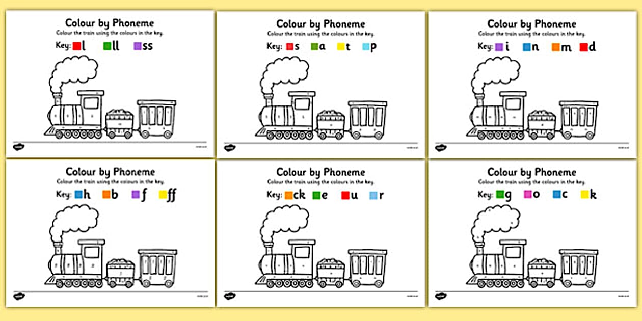 Color by Phoneme Train Phase 2 Activity Pack (Teacher-Made)