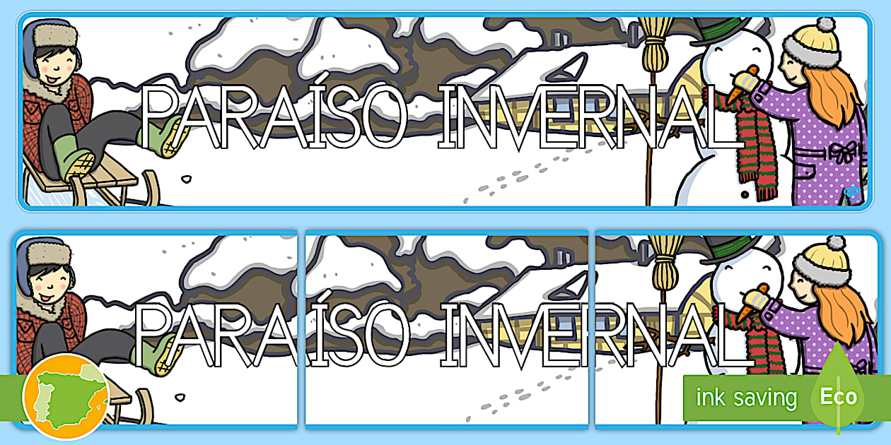 Pancarta: Paraíso invernal (teacher made) - Twinkl