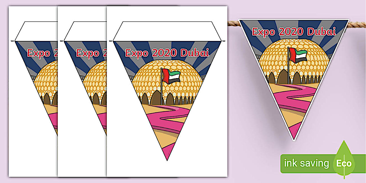 Expo 2020 Dubai Display Bunting (teacher made) - Twinkl