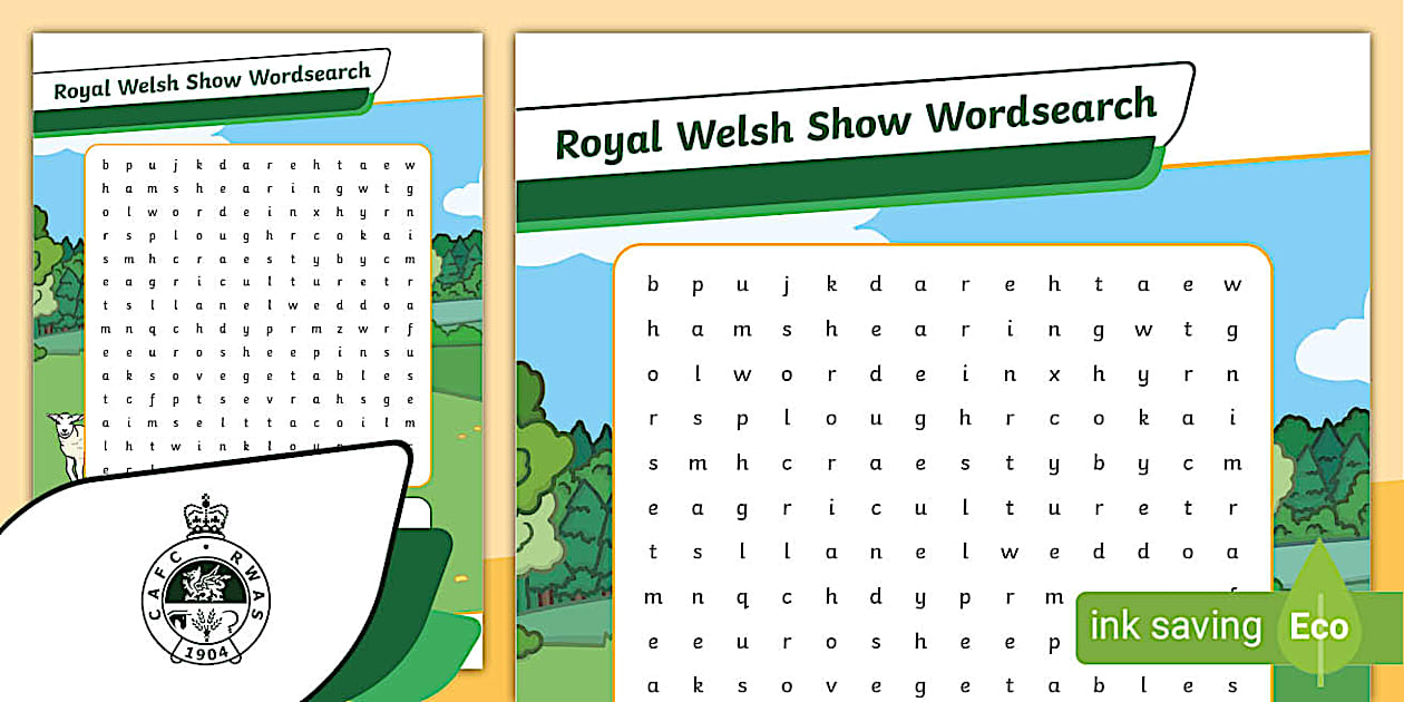 FREE! - Royal Welsh Show: Wordsearch (teacher made) - Twinkl