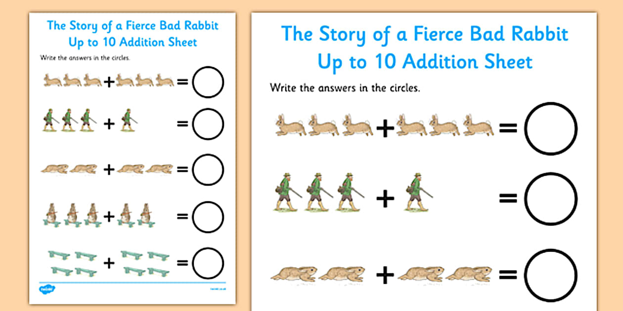 Black and White Beatrix Potter - The Story of a Fierce Bad Rabbit Up to 10