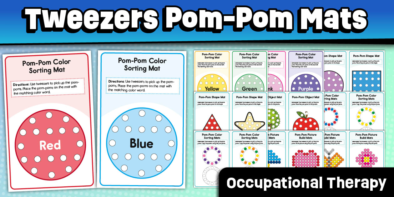 Tweezers Pom-Pom Mats | Fine Motor Skills for OT