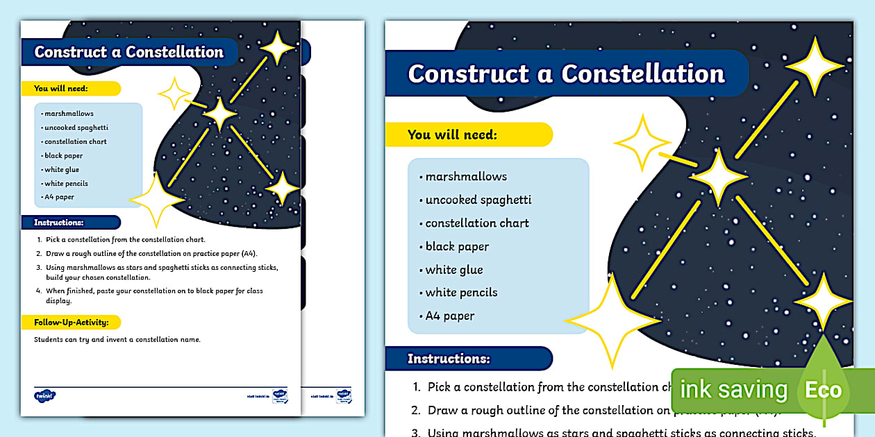 School-Aged Constellations Craft Activity (teacher made)