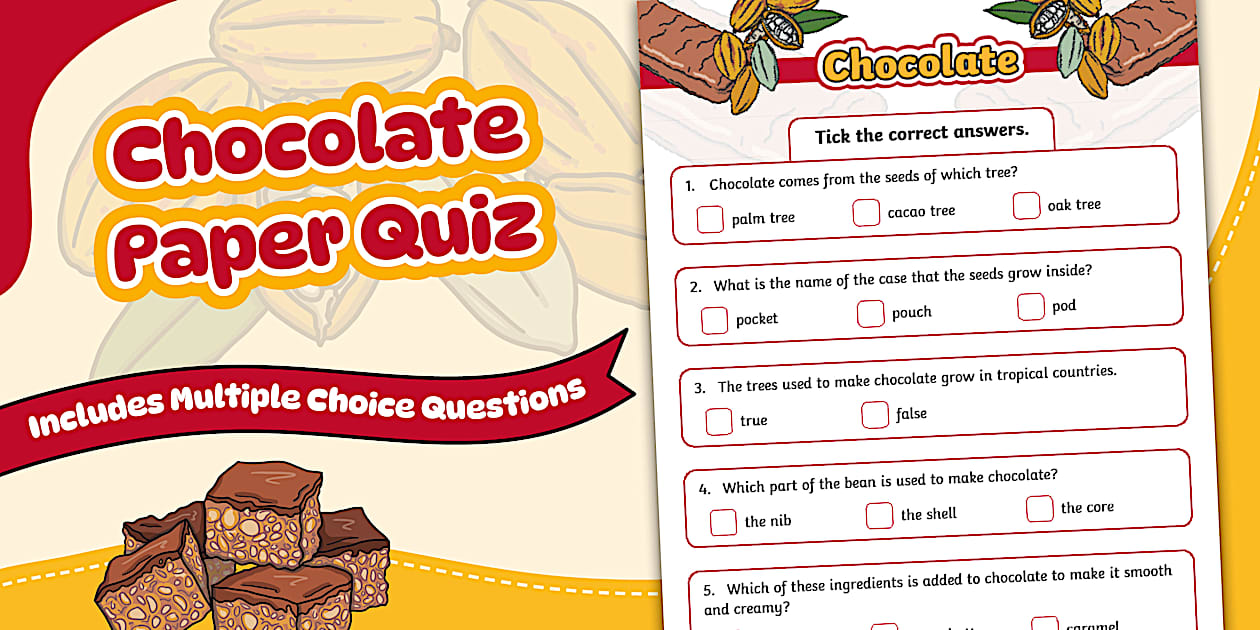 Chocolate Paper Quiz - KS1