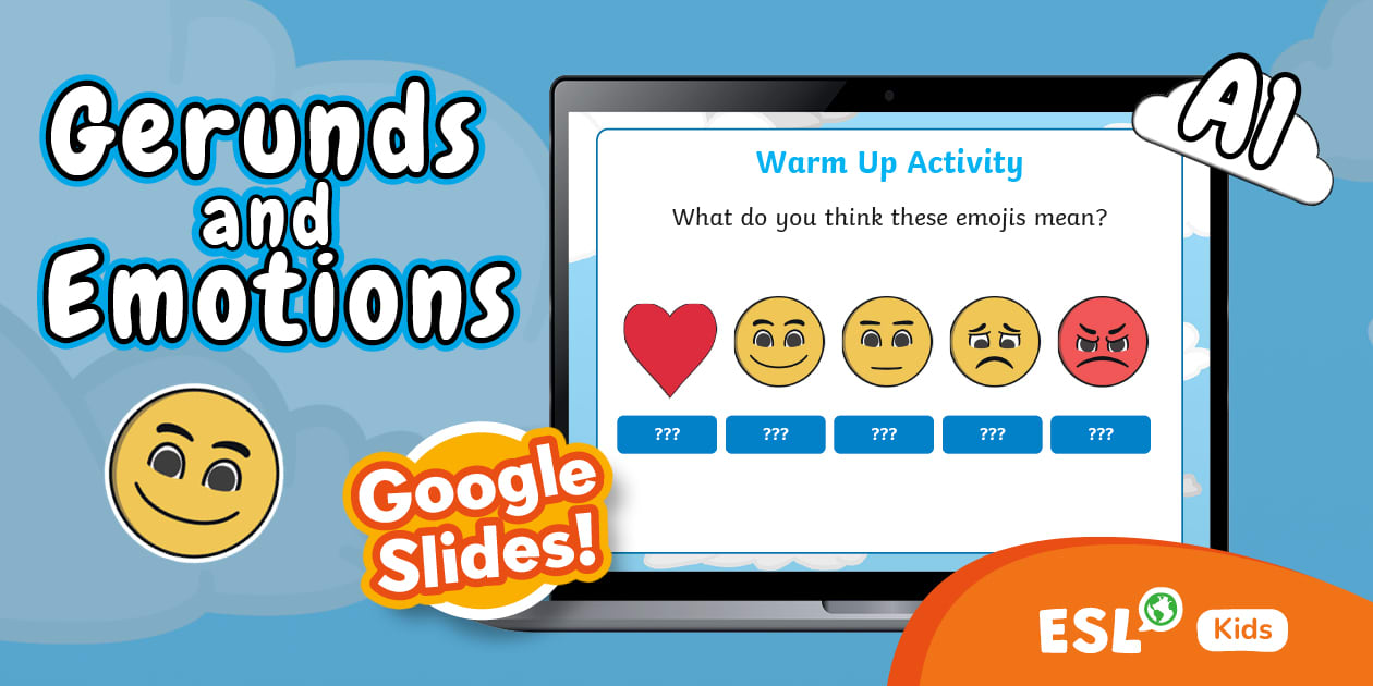 ESL Gerunds: Emotions Lesson [Kids, A1]