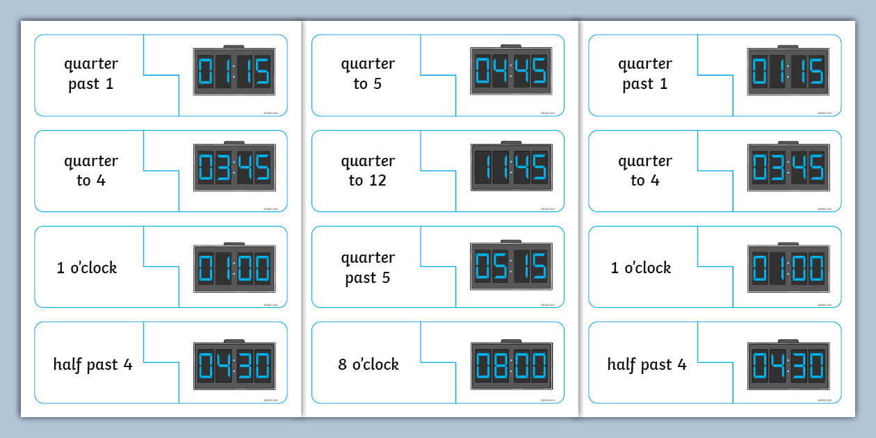 Digital Time Matching Puzzle (teacher made) - Twinkl