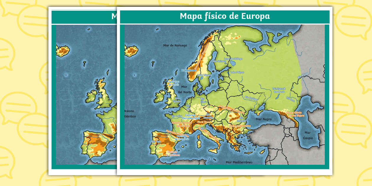 Mapa físico de Europa