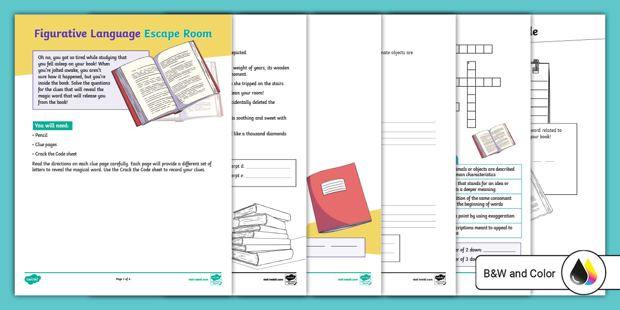 Figurative Language Escape Room | ELA | Twinkl USA - Twinkl