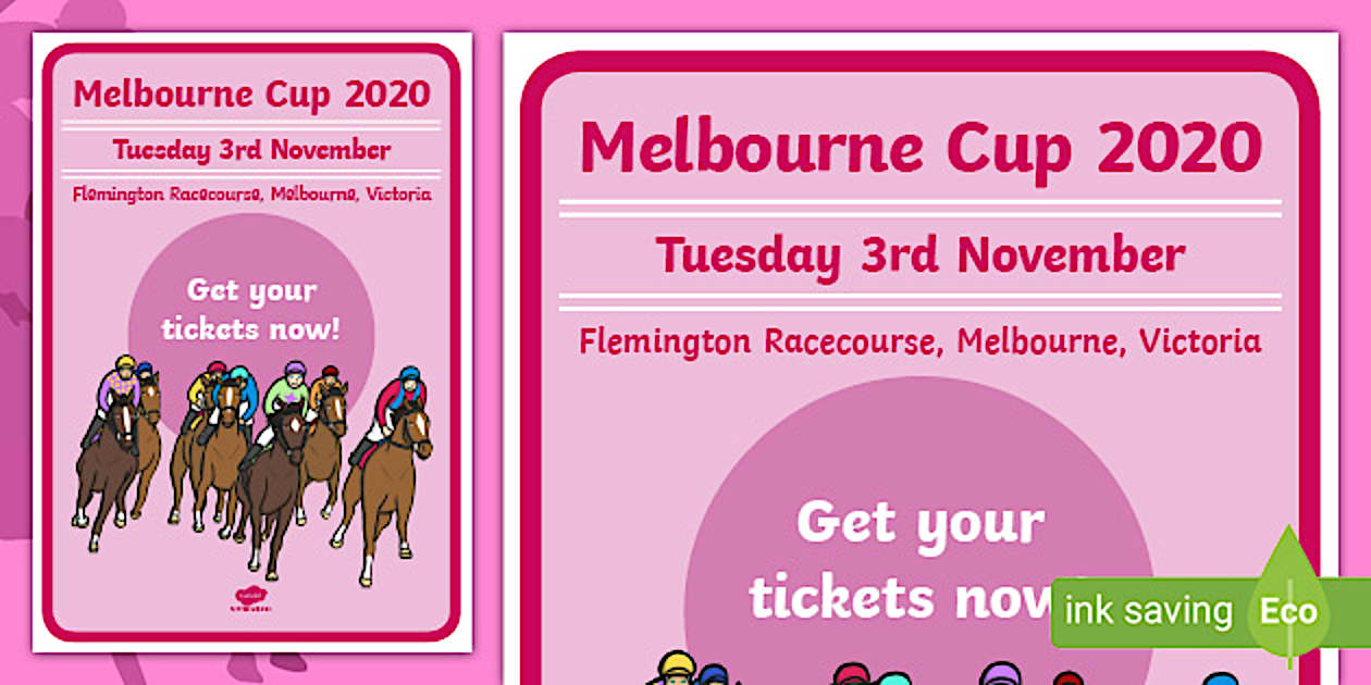 The Melbourne Cup Poster Pink (professor feito) - Twinkl