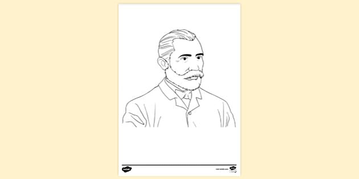 Famous Artist Colouring Page for Children Colouring | Colouring Sheets