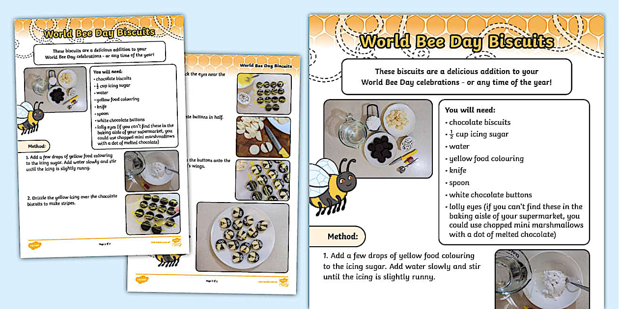 World Bee Day Biscuits | Bee Biscuits | Twinkl Recipe