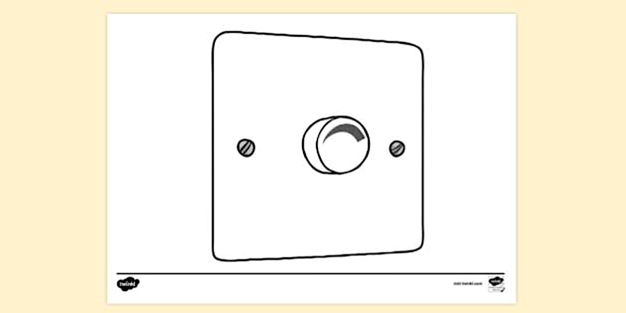 Dimmer Switch Colouring Sheet (Hecho por educadores)