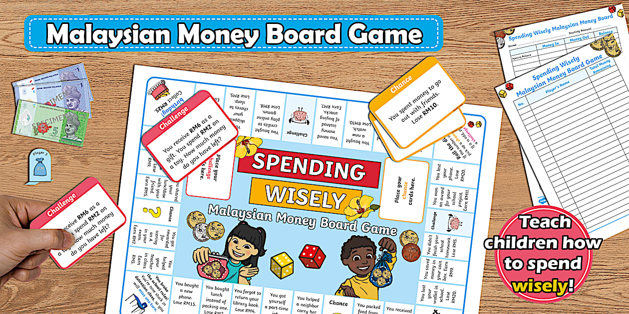 Spending Wisely Malaysia Money Board Game