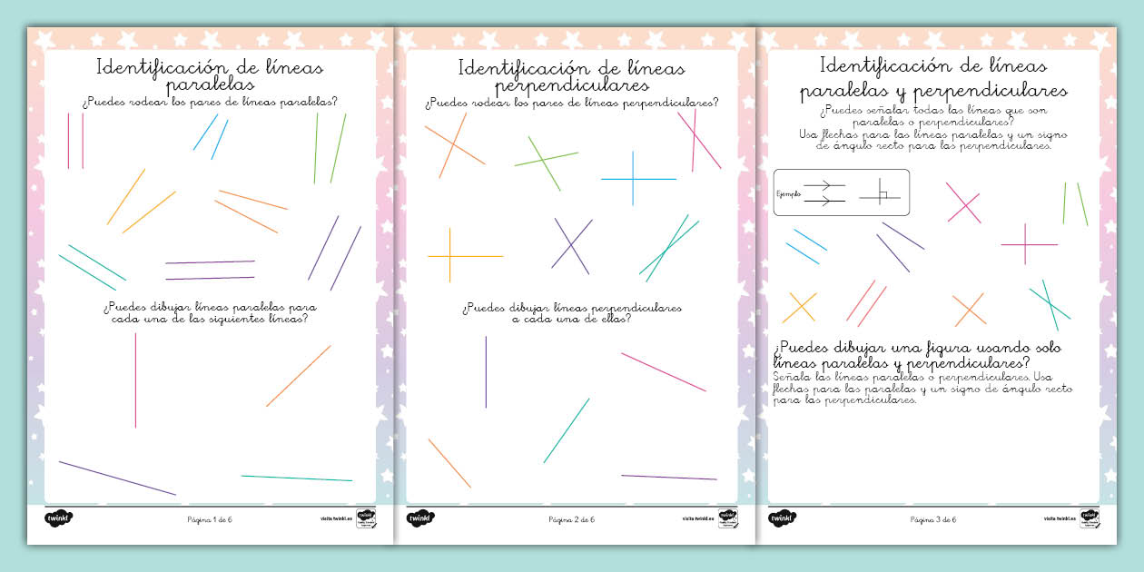 Ficha de actividad: Líneas paralelas y perpendiculares