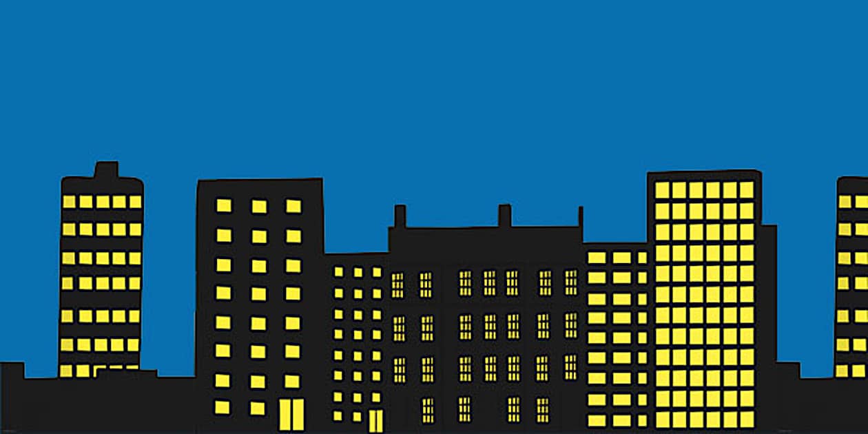 Editable Large Cut-Out Building Silhouettes (teacher made)