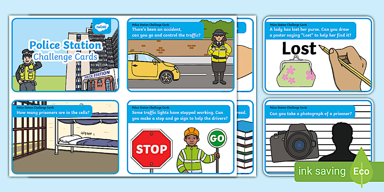 Challenge Cards Police Station | Primary Resources - Twinkl