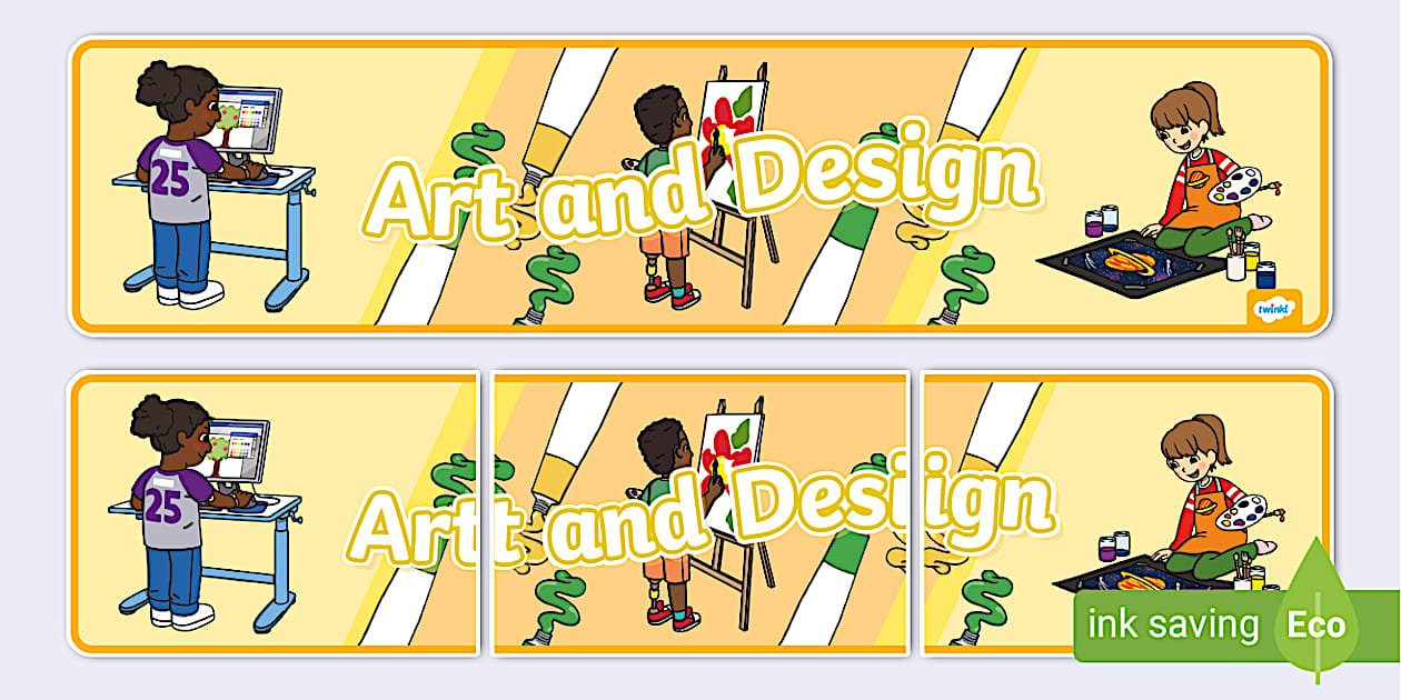 Art and Design Display Banner (teacher made) - Twinkl