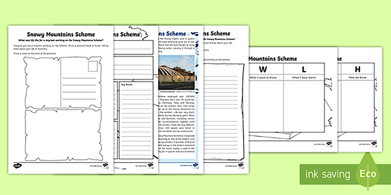 Snowy Mountains Scheme Resource Pack (teacher made) - Twinkl