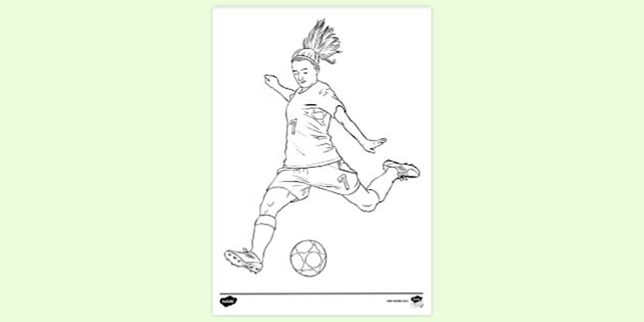 Footballer Colouring | Colouring Sheets - Twinkl