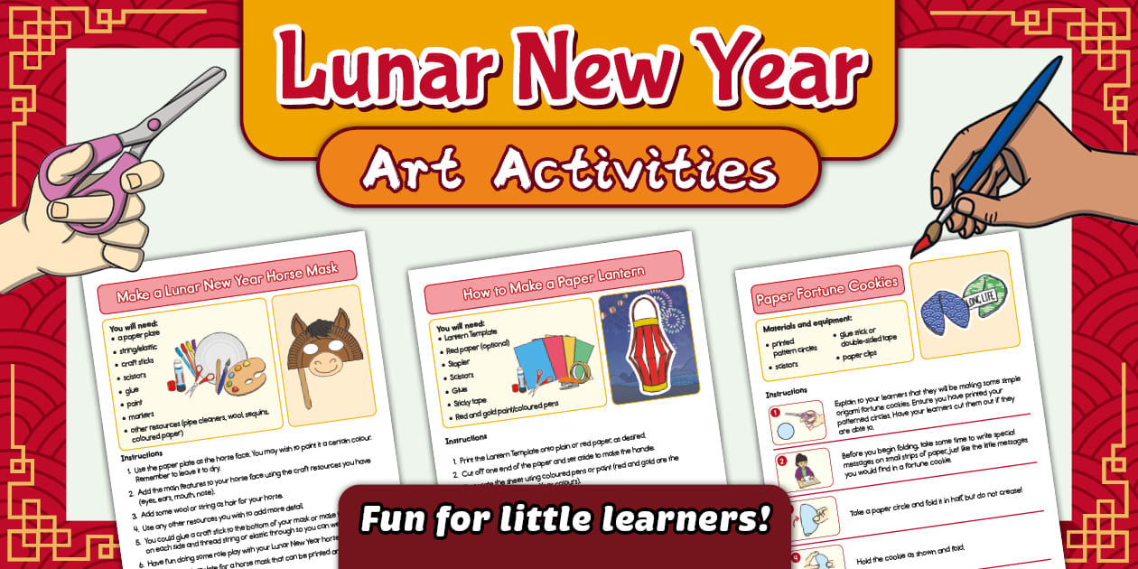 Year of the Horse Primary Art Activities with Rubric