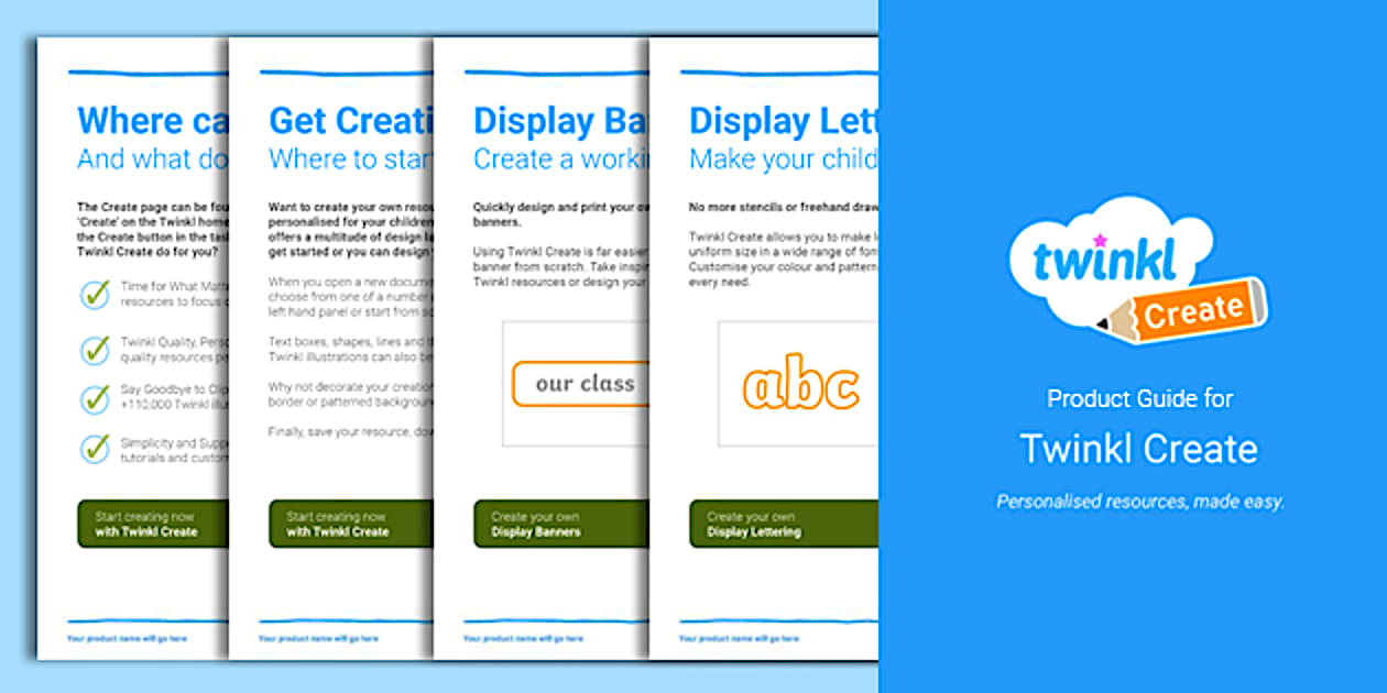 FREE! - Twinkl Create Product Guide (Hecho por educadores)