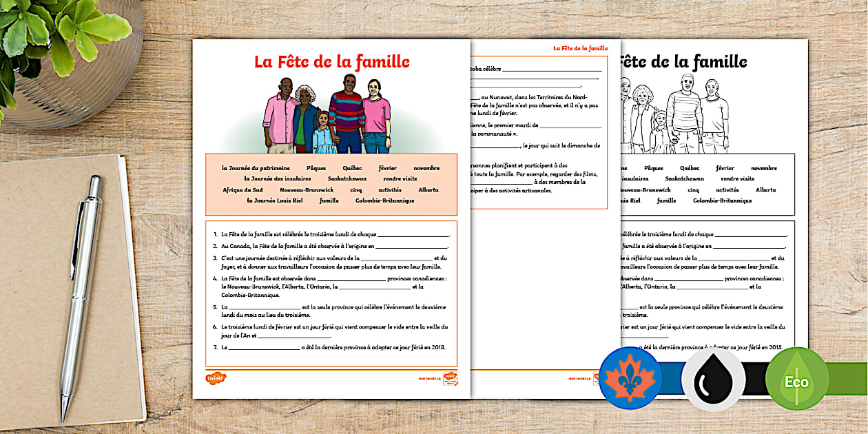 Activités pour la Journée de la Famille | Twinkl