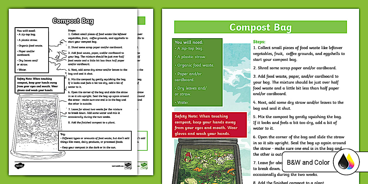 Composting in a Plastic Bag Instructions | Twinkl USA