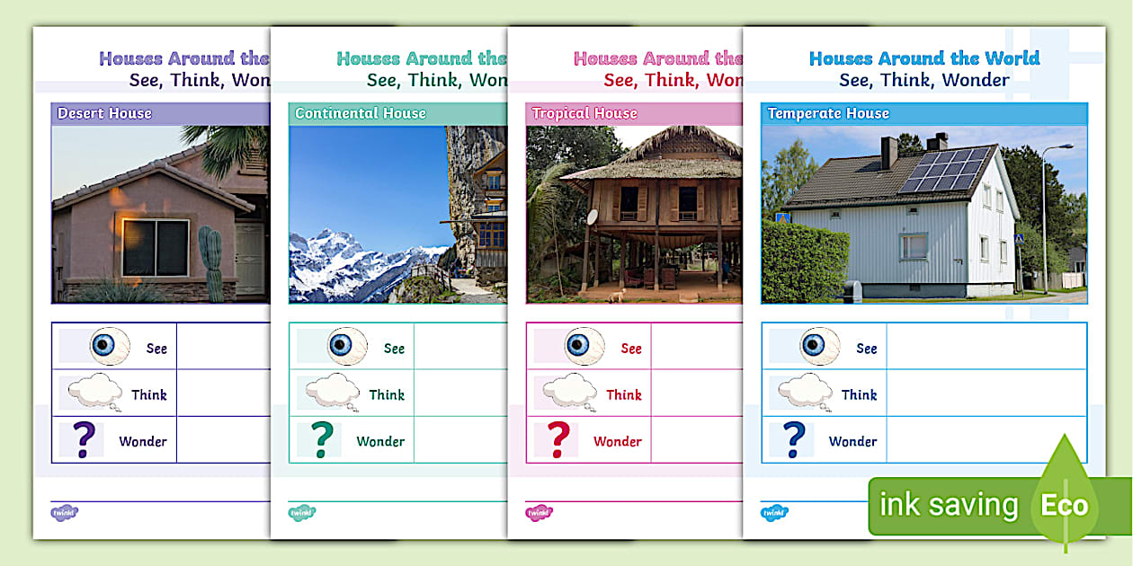 Houses Around the World See Think Wonder (teacher made)