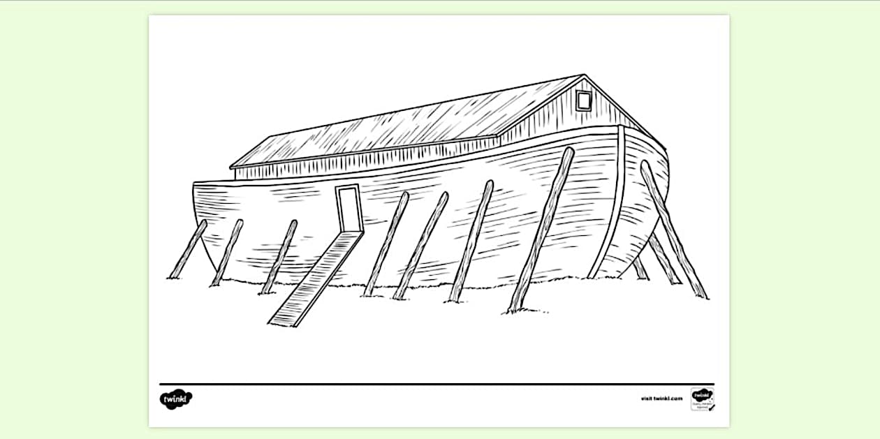Ark Colouring Page | Colouring Sheets (teacher made)