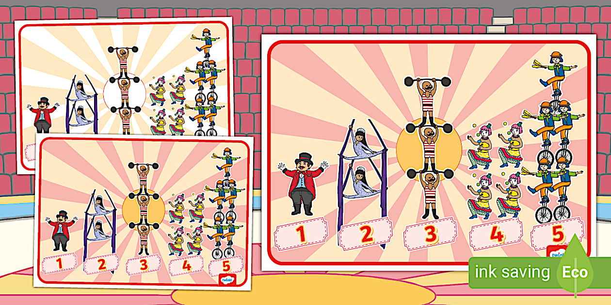👉 Circus-Themed 1-5 Display Poster (teacher made)