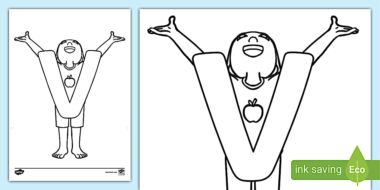 Letter V People Colouring Page – Twinkl Resources - Twinkl