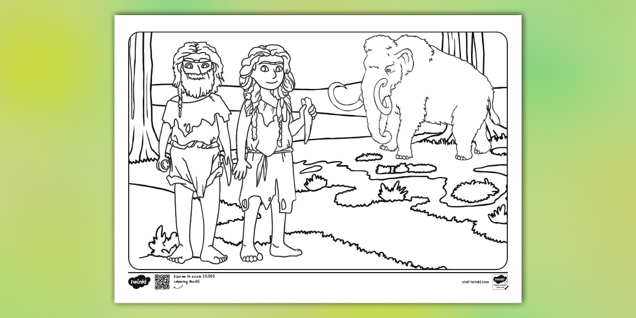 Stone Age Colouring Sheet | Colouring Sheets (Teacher-Made)